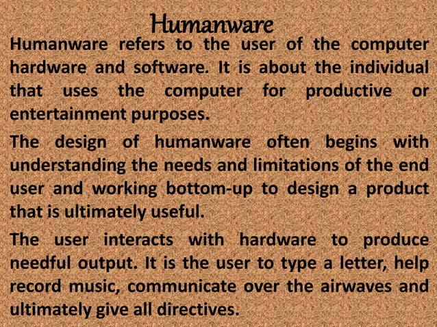 Humanware | PPTX | Computing | Technology & Computing