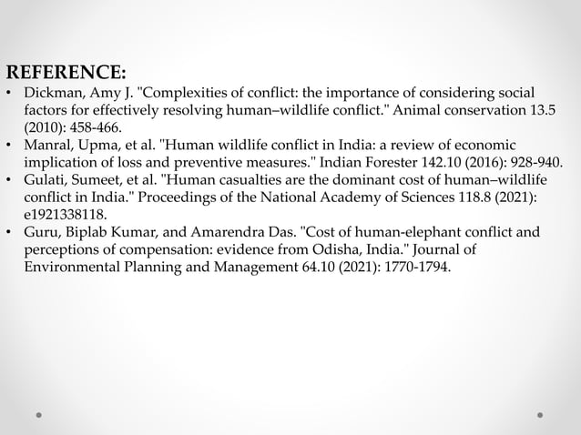 Human Wildlife Conflict Pptx