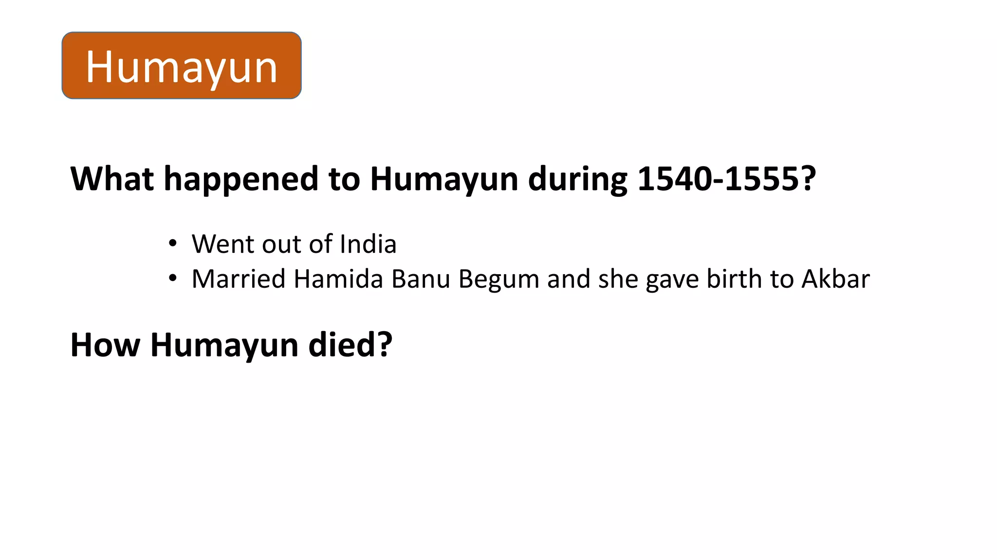 Humayun Mughals | PPTX