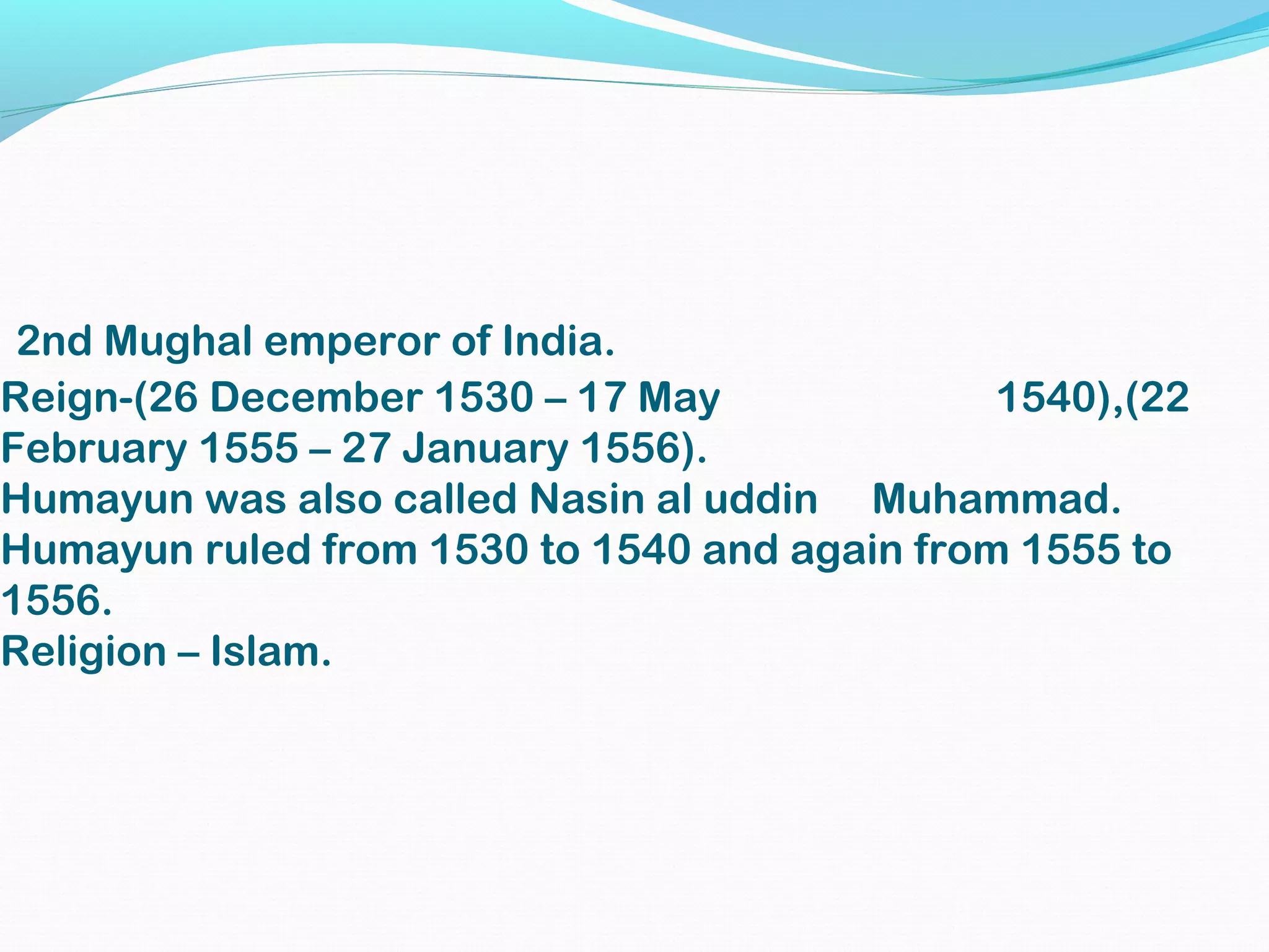 Humayun histotry mughal emperror.pdf | Islam | Religion & Spirituality