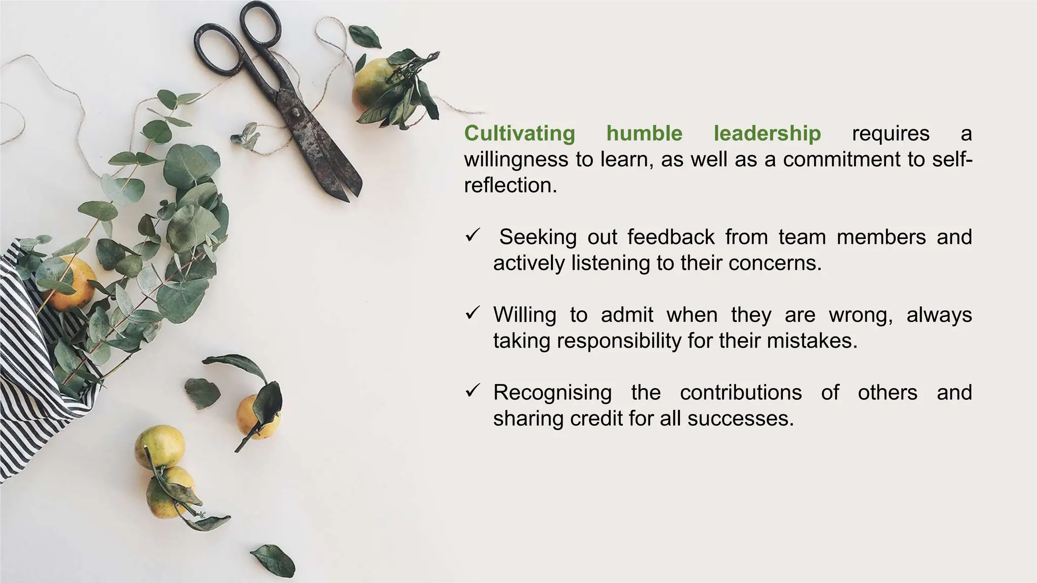 Humble Leadership deals with being humble | PPTX | Executive Leadership ...