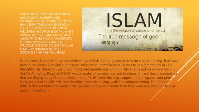 Humbleness and modesty in islam | PPTX | Islam | Religion & Spirituality