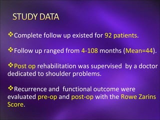 Humeral and glenoid bone defects as factors | PPT