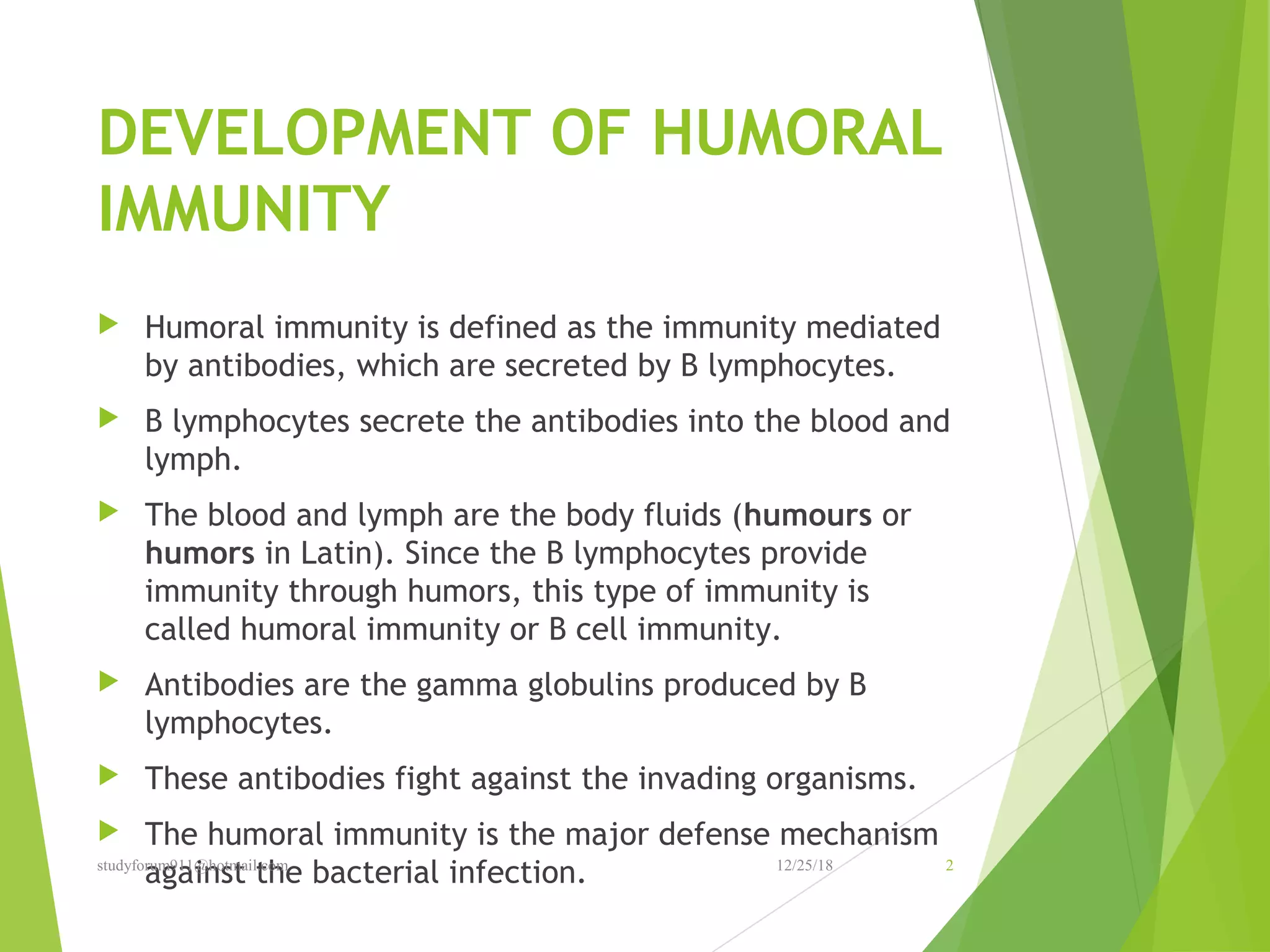 Humoral immunity | PPT