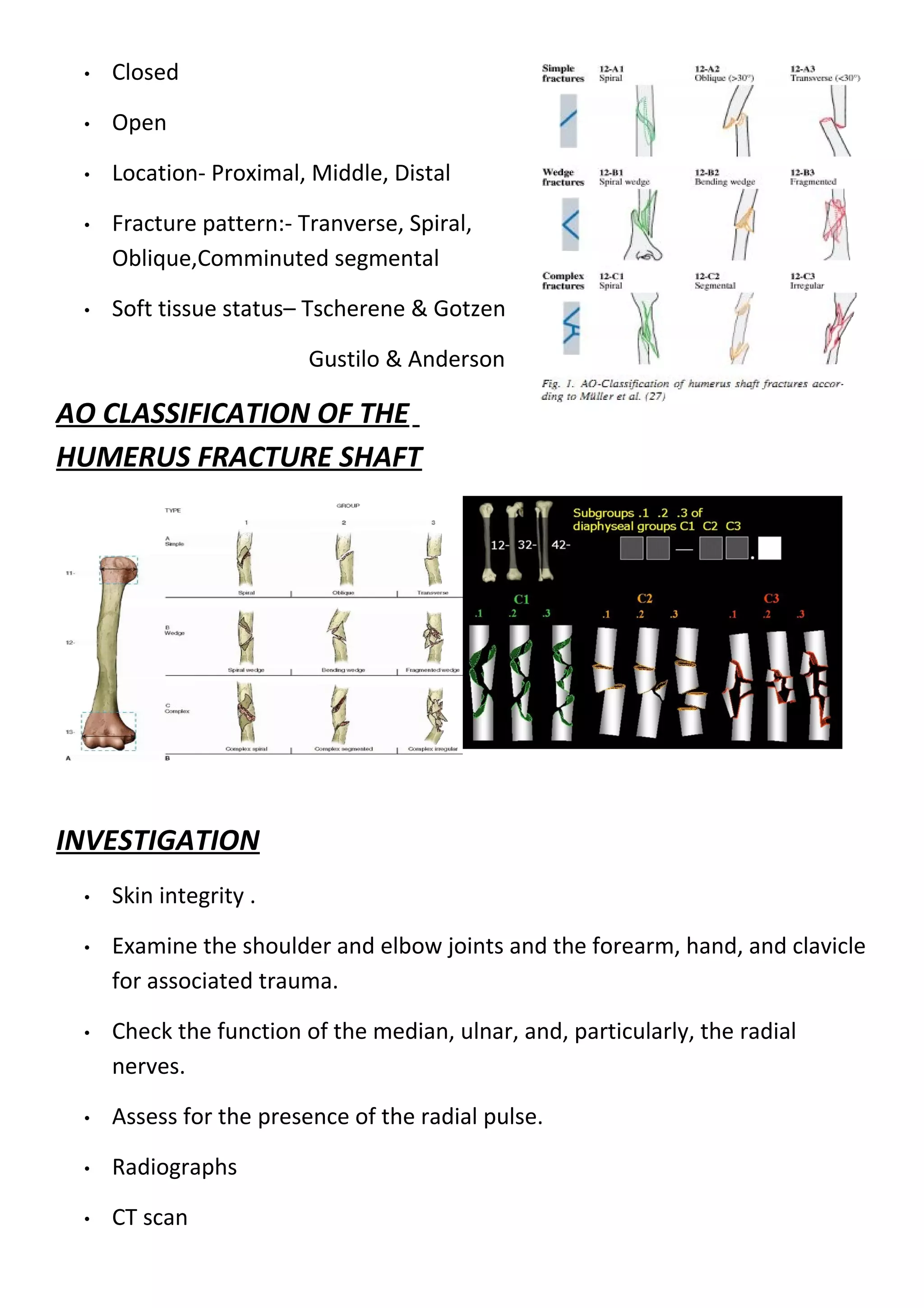 Humeral shaft fractures | ODT