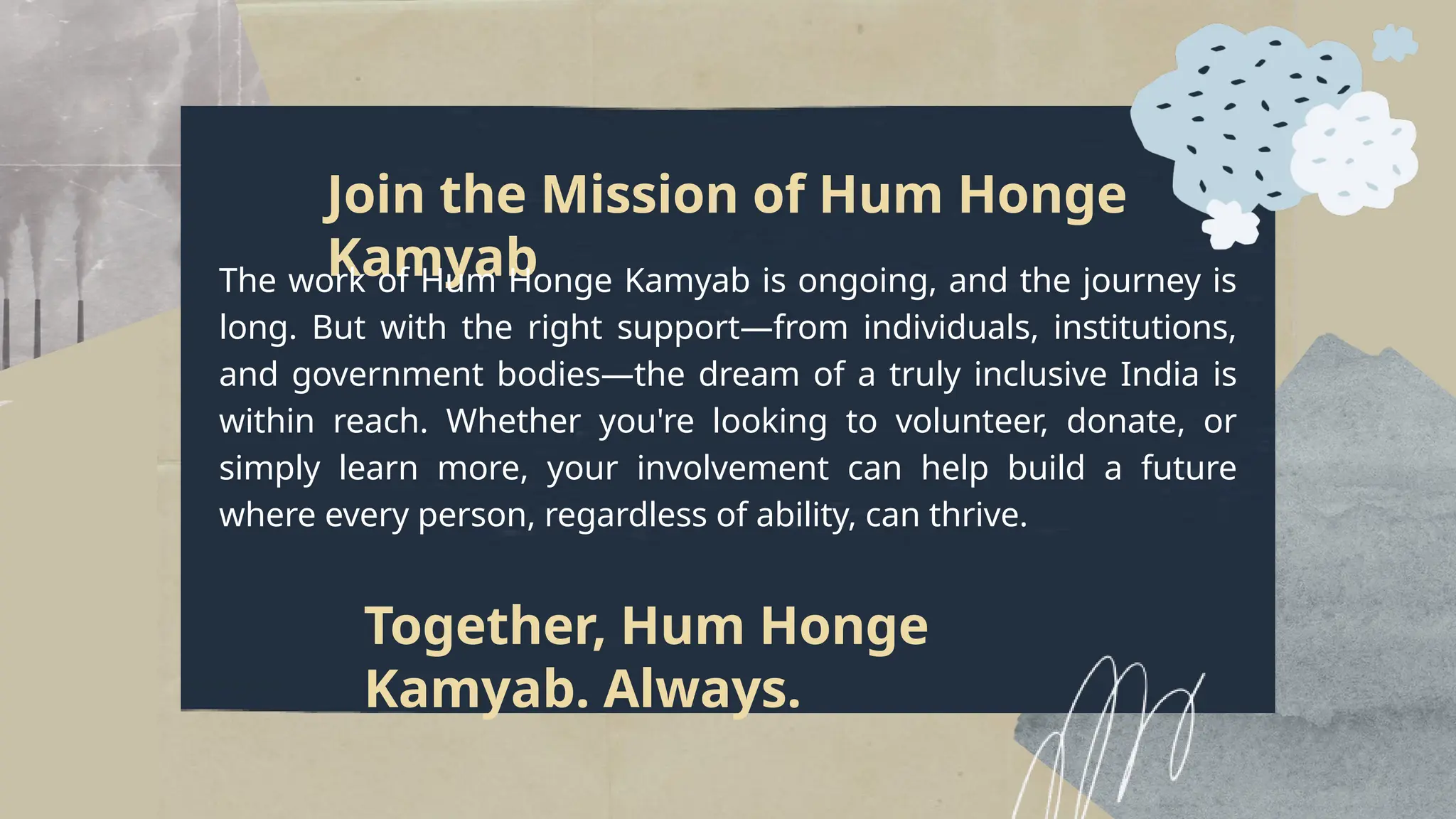 Hum Honge Kamyab awareness Foundation .. | PPTX