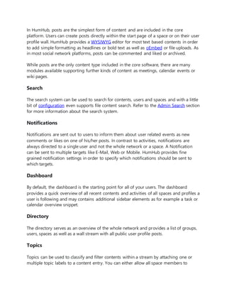 HumHub Social Network Platform | DOCX