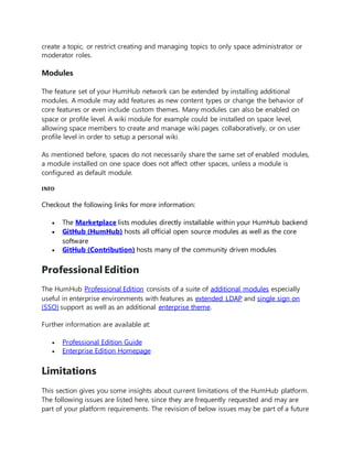 HumHub Social Network Platform | DOCX