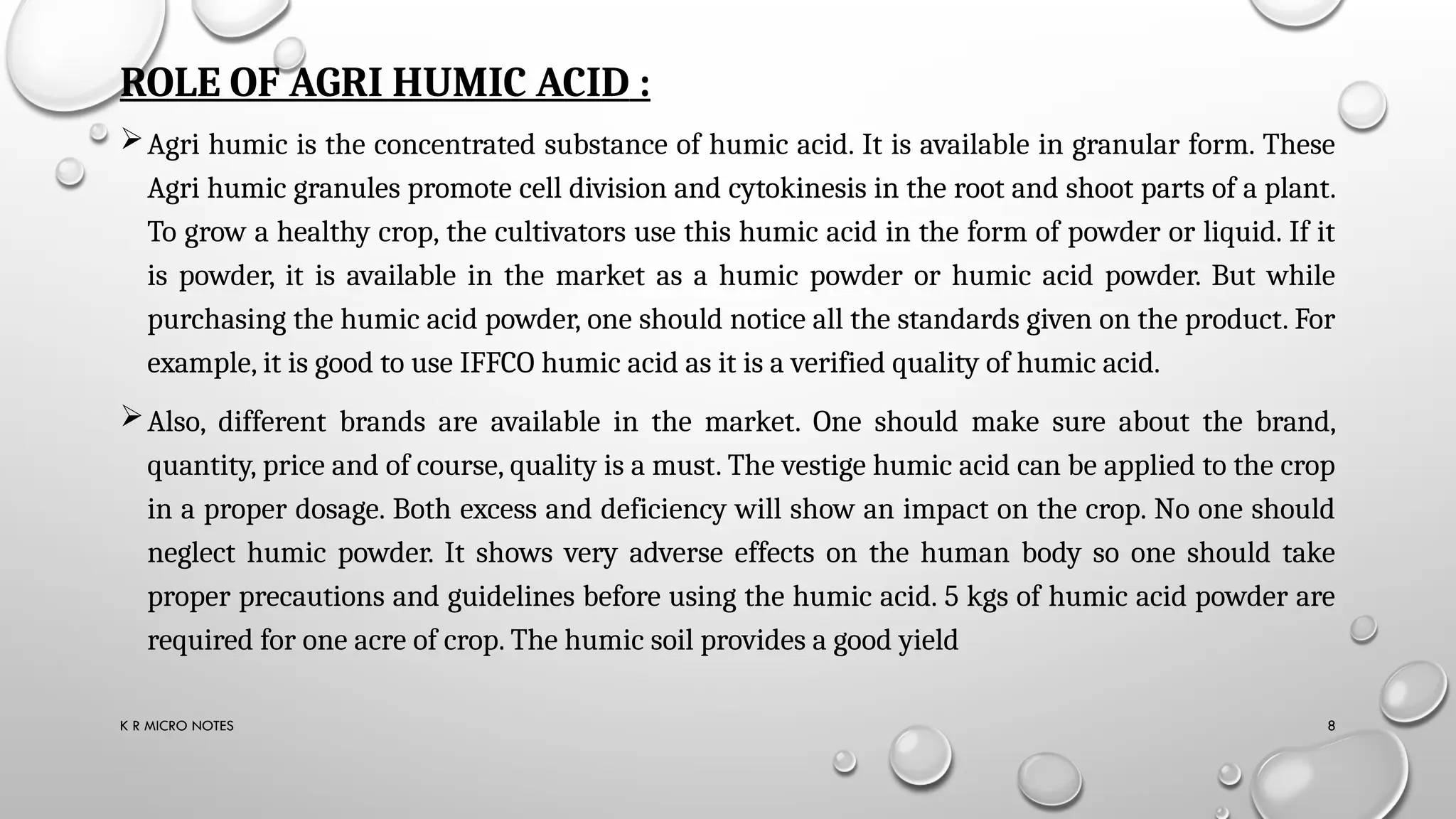 Humic acid and fulvic Acid K R. pptx | PPTX