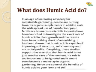 HUMIC ACID FOR LAWNS | PPTX