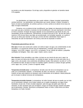 himidificacion,deshumidificacion,torres de enfrimiento, y secadores | DOCX