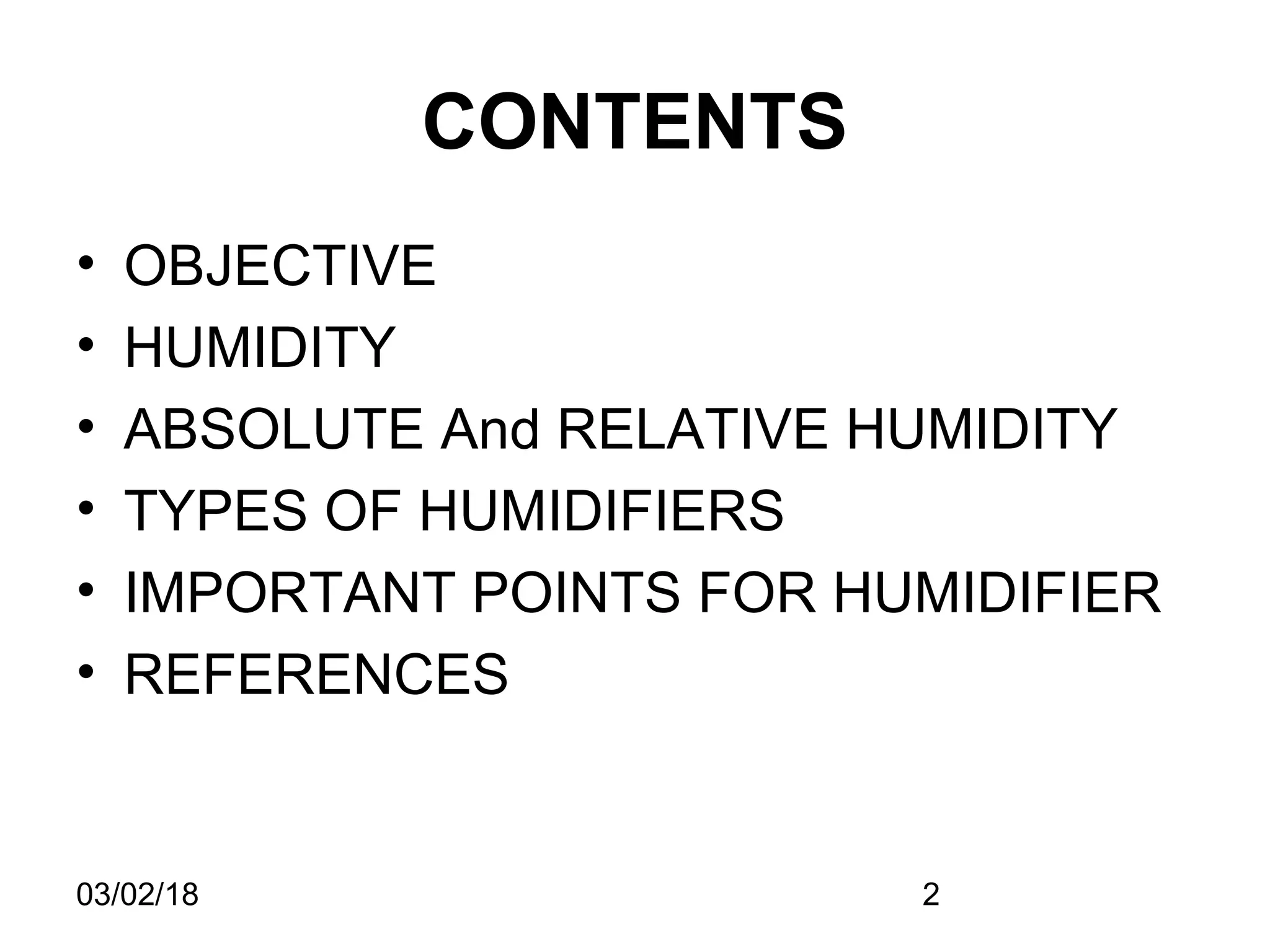 Humidification | PPT