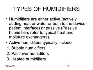 Humidification | PPT