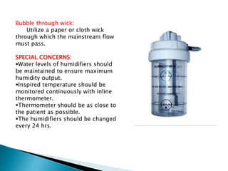HUMIDIFICATION - ARTIFICIAL HUMIDIFIERS | PPT