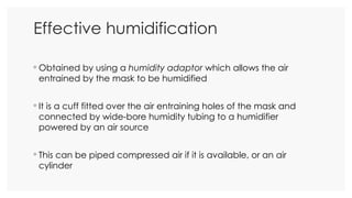 Humidification ppt for physiotherapy cardiopulmonary | PPTX
