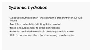 Humidification ppt for physiotherapy cardiopulmonary | PPTX