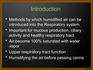 Humidification ppt by Dr.gokulakrishnan janarthanan | PPT