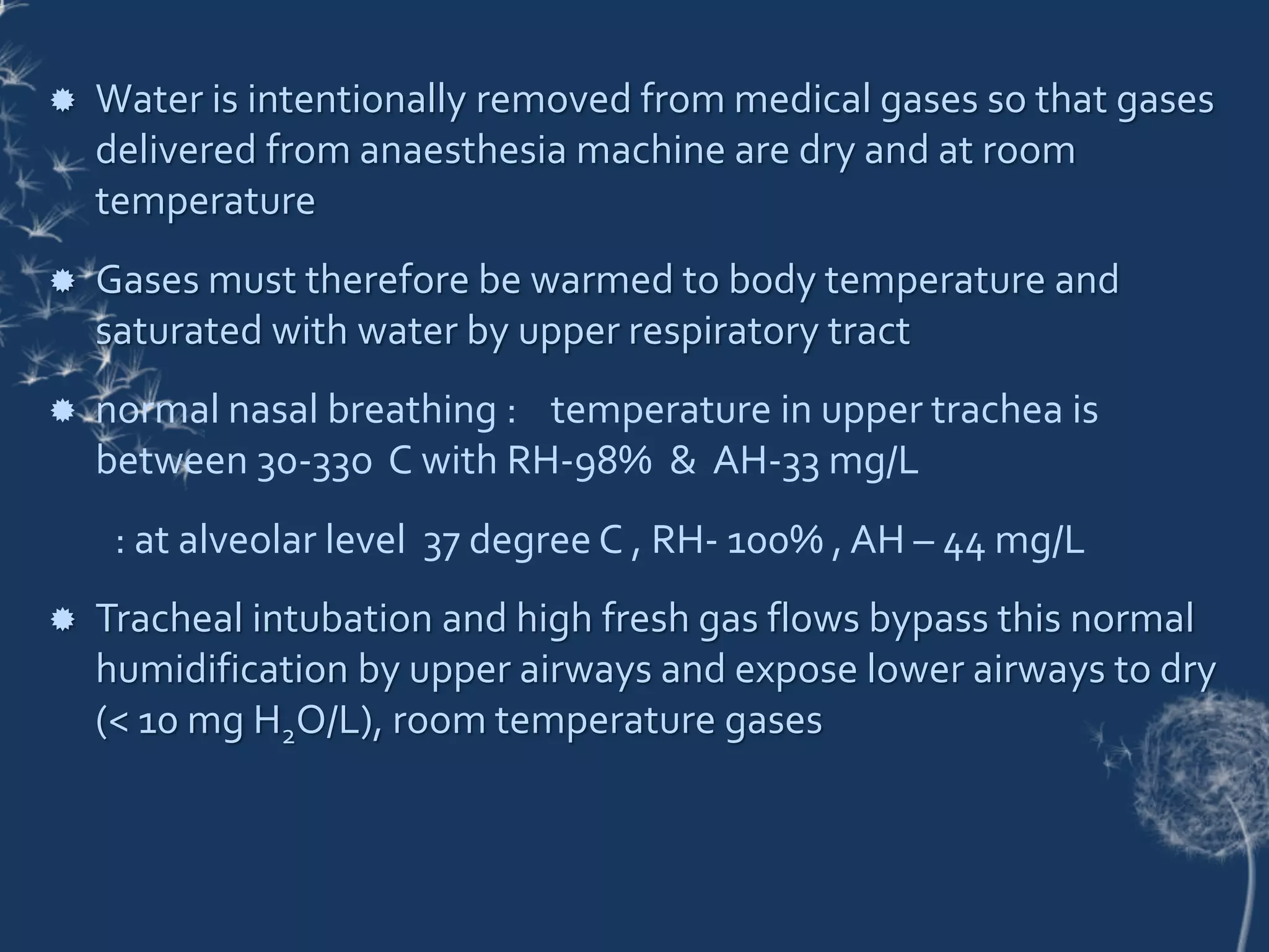 Humidification in Anaesthesia | PPTX