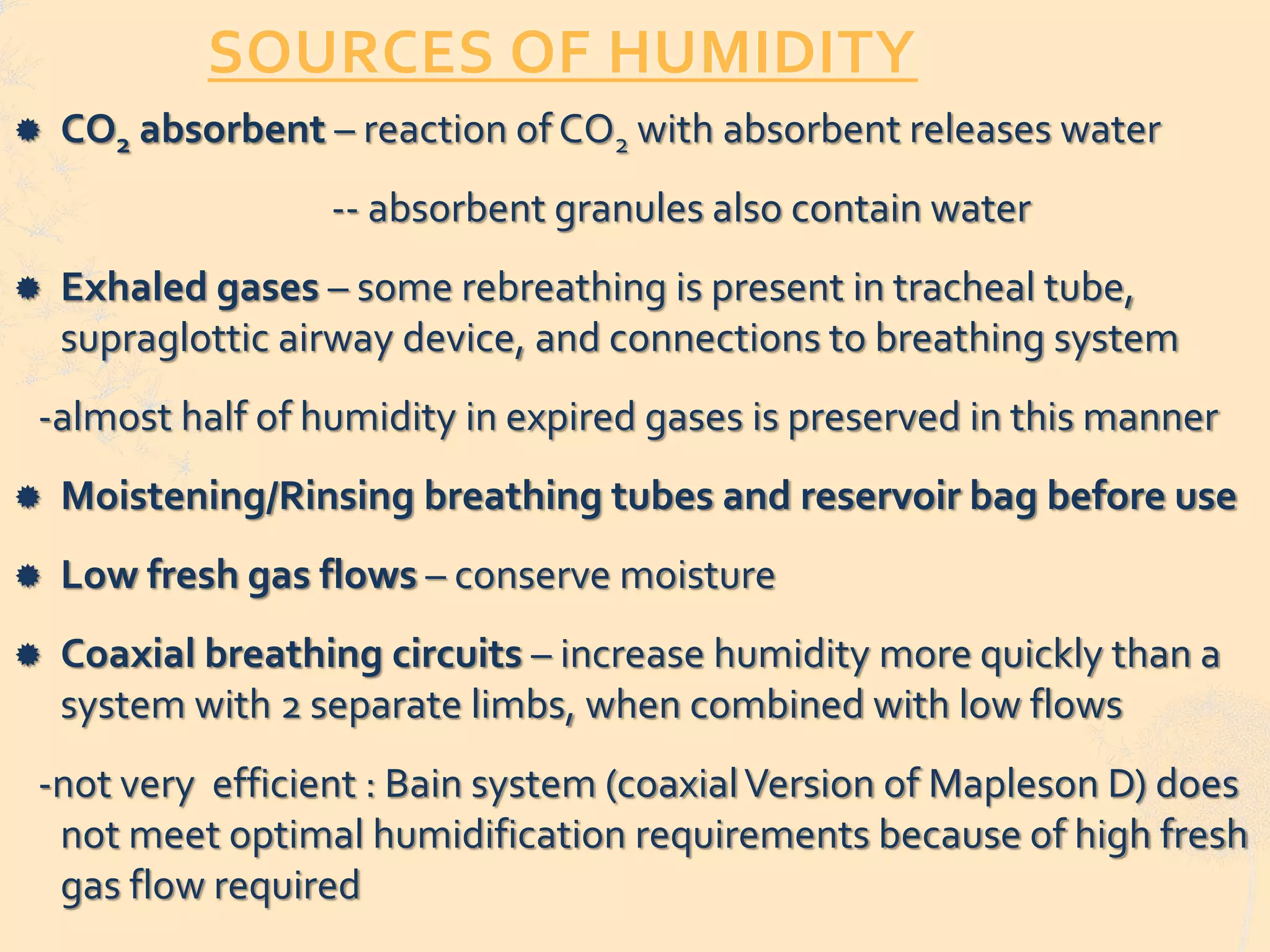 Humidification in Anaesthesia | PPTX