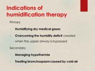 Humidification Therapy on ventilated patients | PPT | Free Download