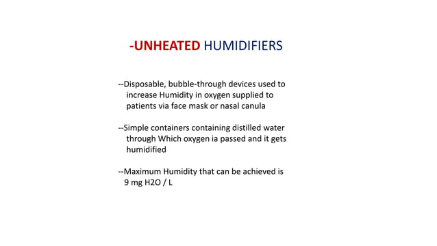 Humidifier active and passive | PPTX | Lung and Respiratory Health ...