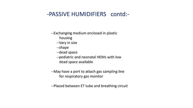 Humidifier active and passive | PPTX | Lung and Respiratory Health ...