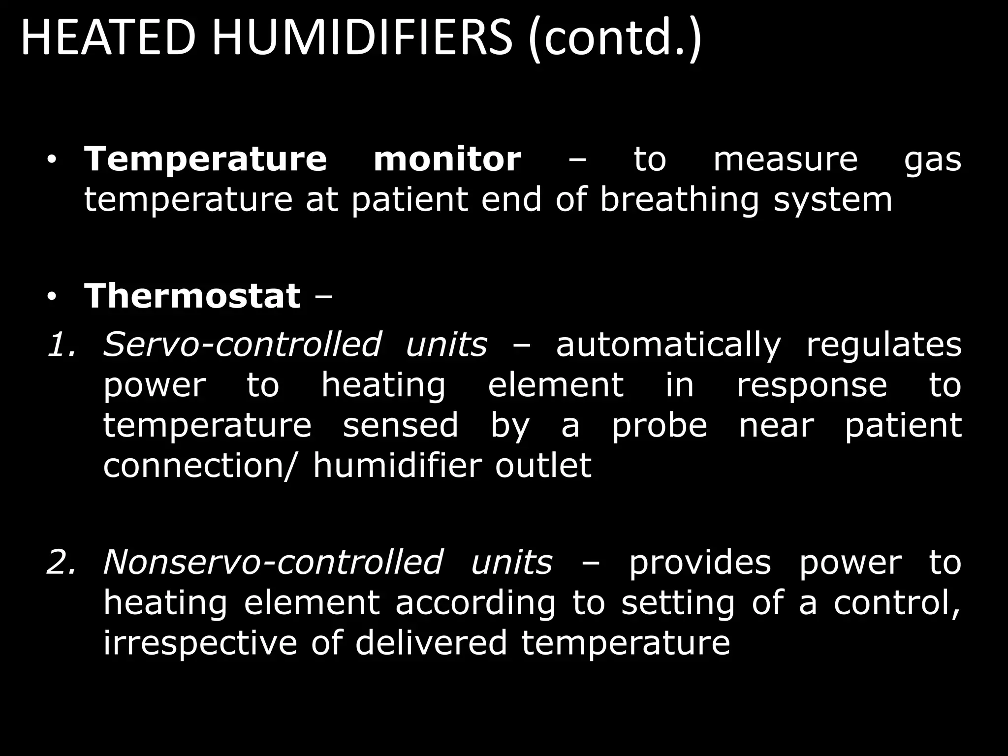 Humidifiers in anaesthesia and critical care | PPTX