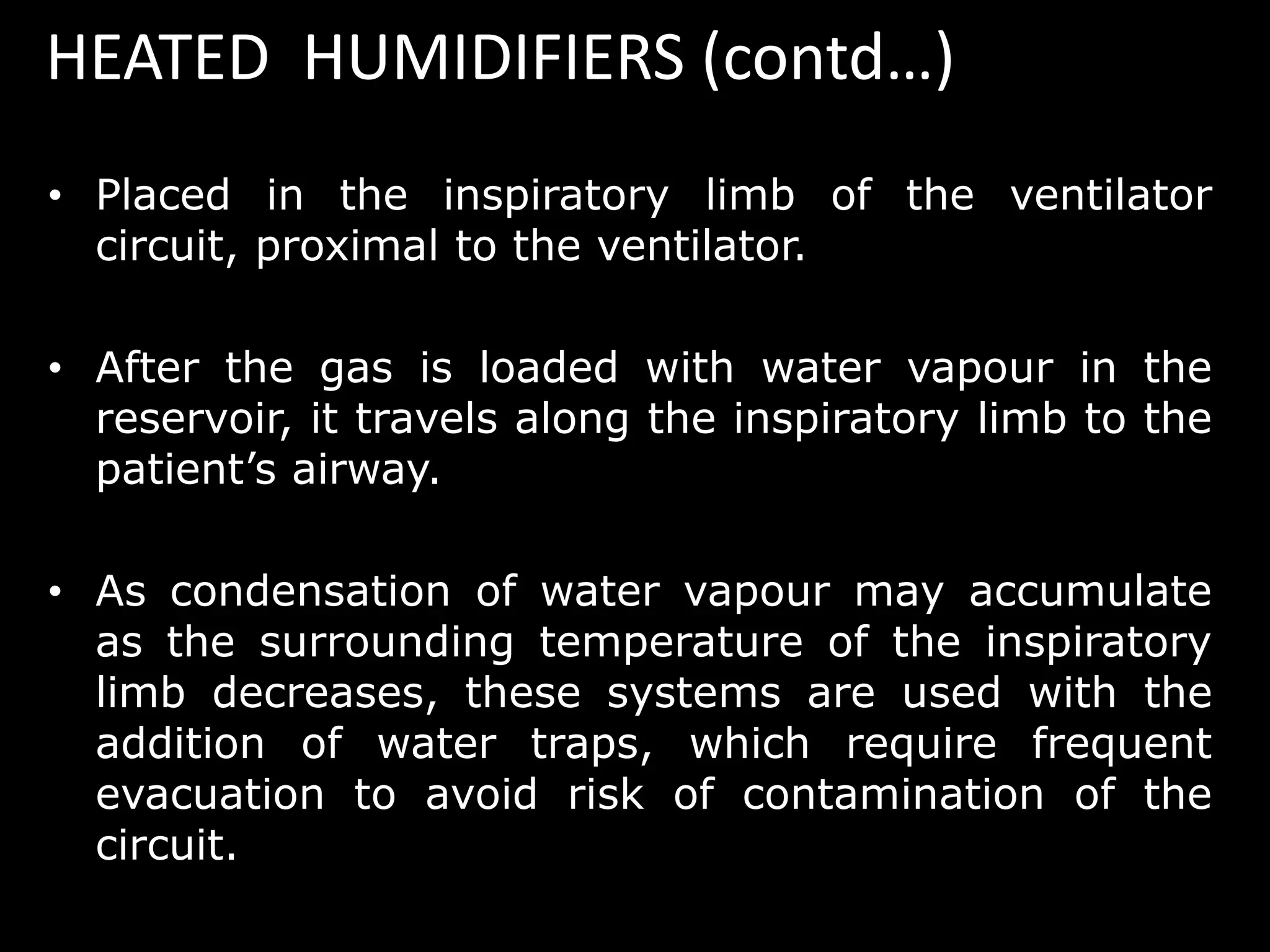 Humidifiers in anaesthesia and critical care | PPTX