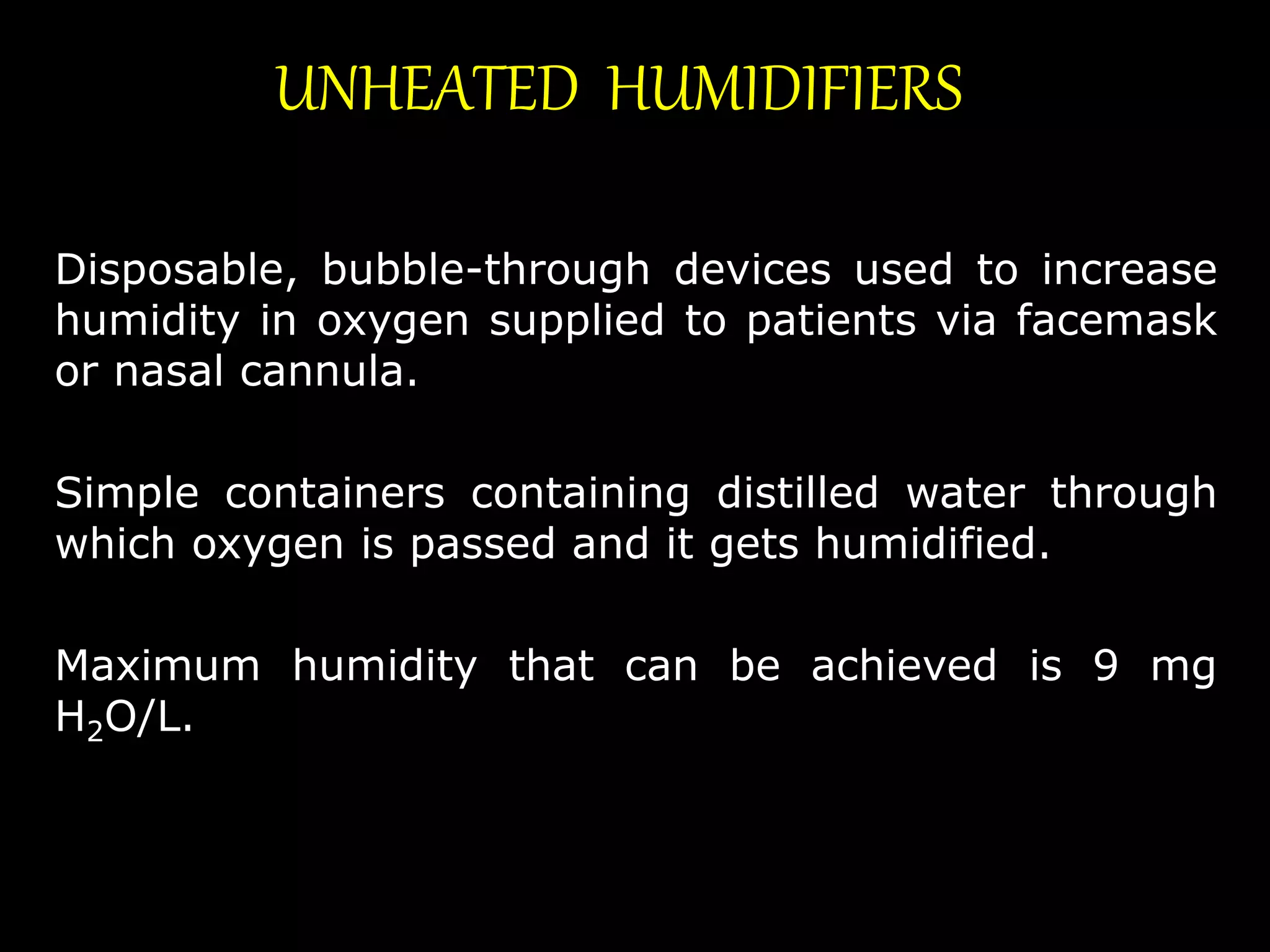 Humidifiers in anaesthesia and critical care | PPTX