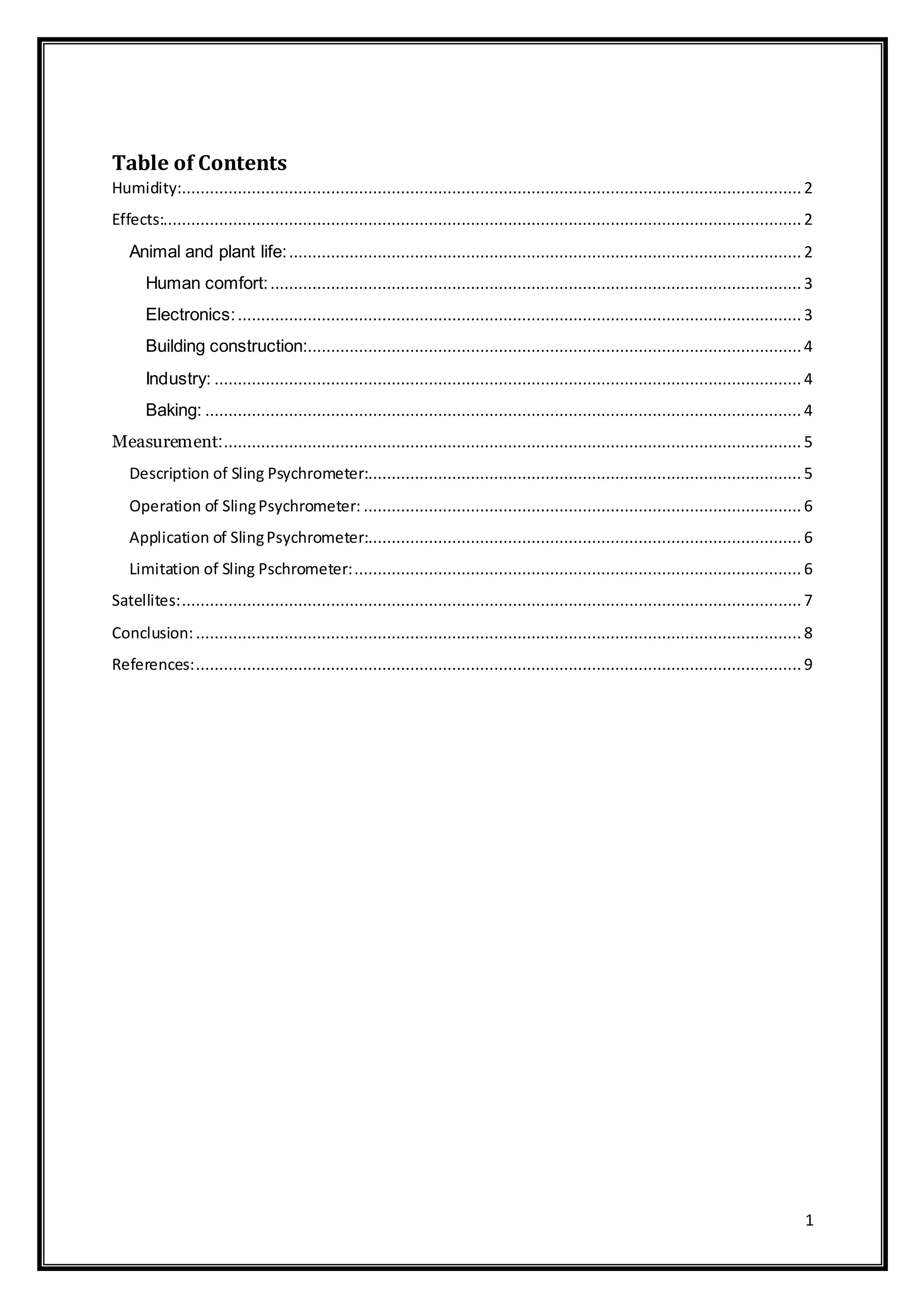 Humidity | types of Humidity| measurement of humidity | DOCX