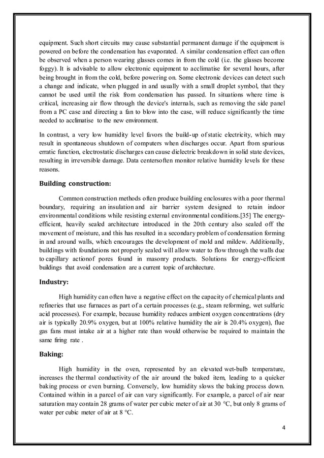 Humidity | types of Humidity| measurement of humidity | DOCX