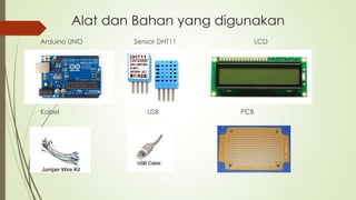 Humidity and temperature sensor using dht11 with arduino | PPTX