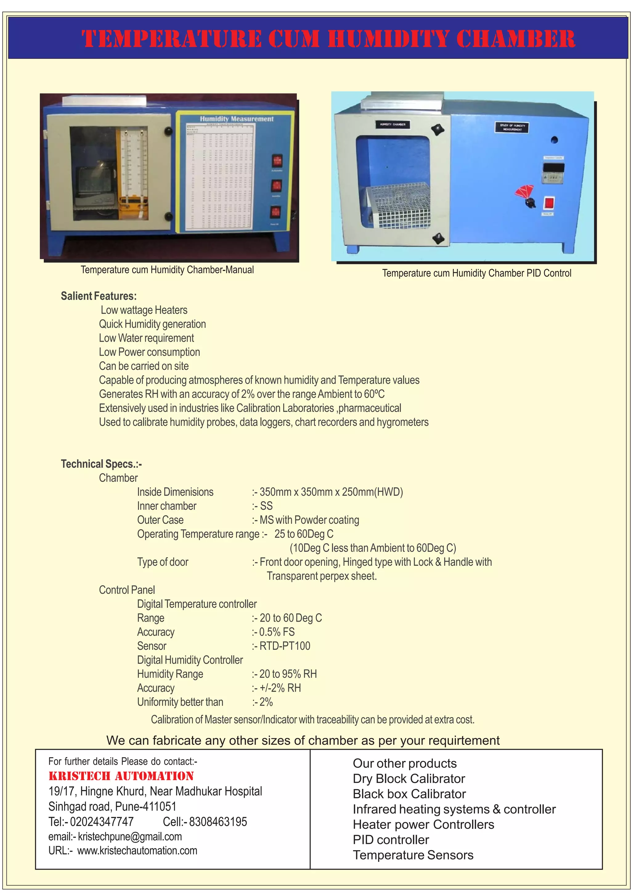 Humidity chamber | PDF