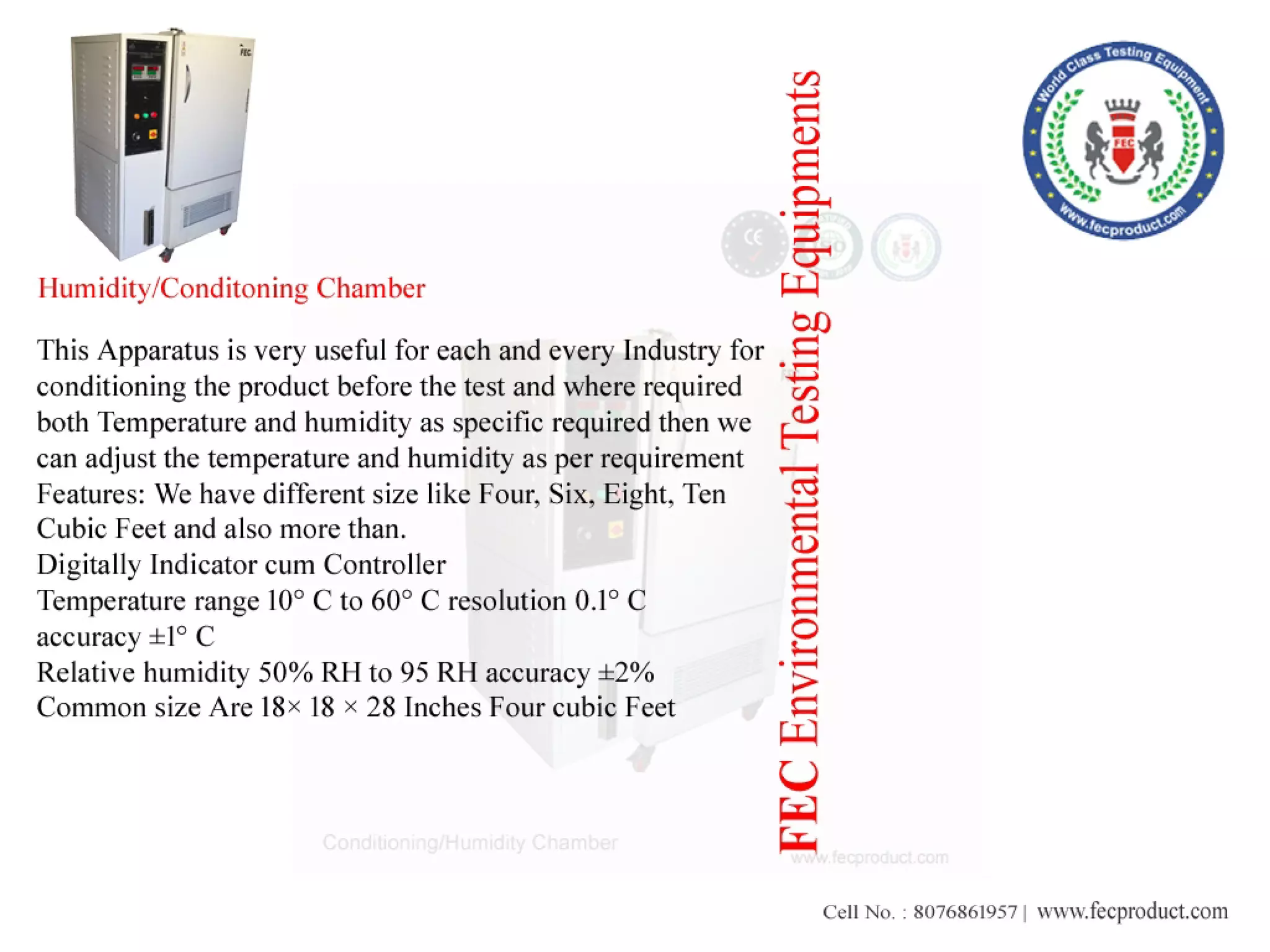 Humidity & conditioning chamber copy | PDF