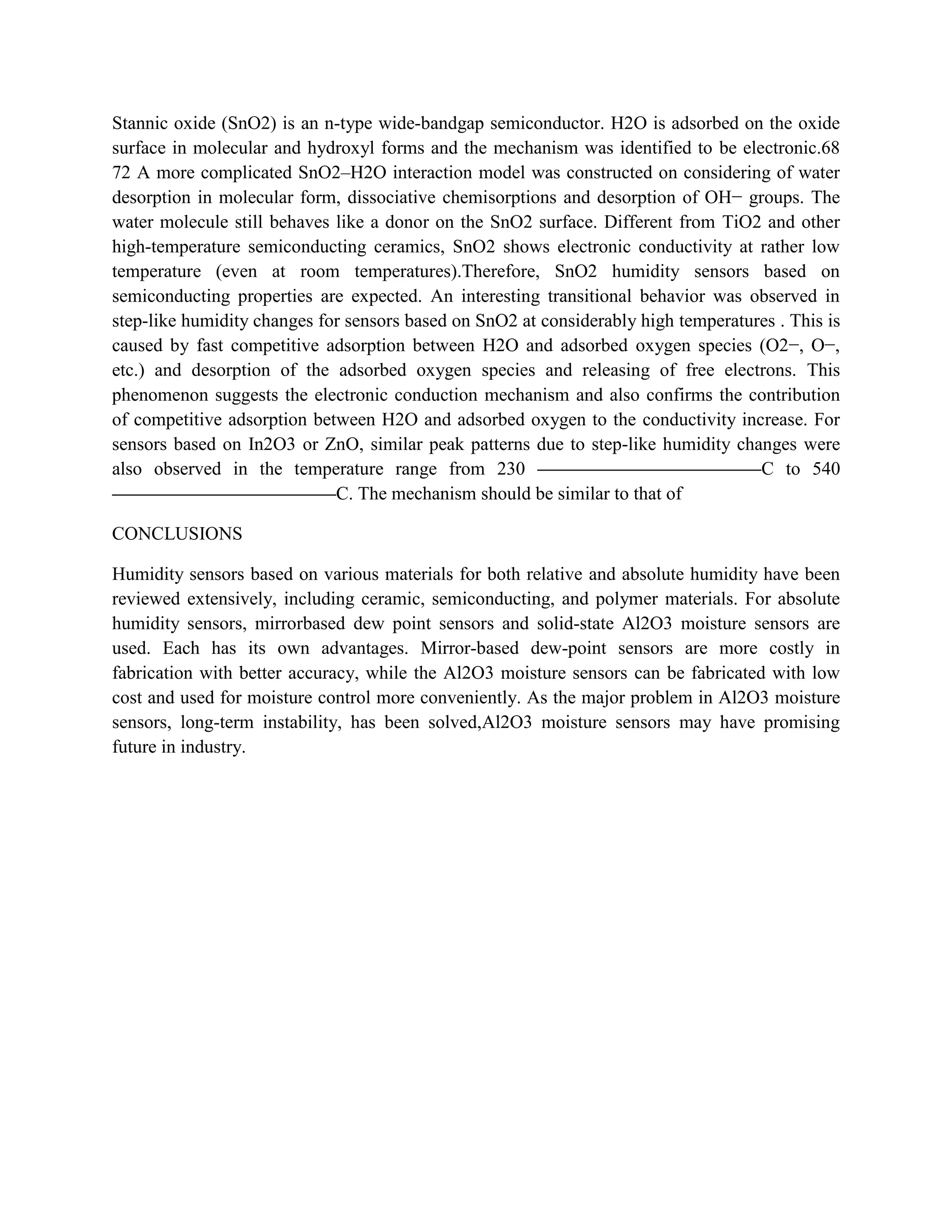 Humidity sensors | DOCX