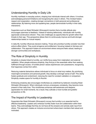 Humility Defined: Embracing Simplicity as a Core Value with Believers ...