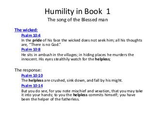 Psalms on Humility, Pride, Rich, Poor, Low and High | PPTX