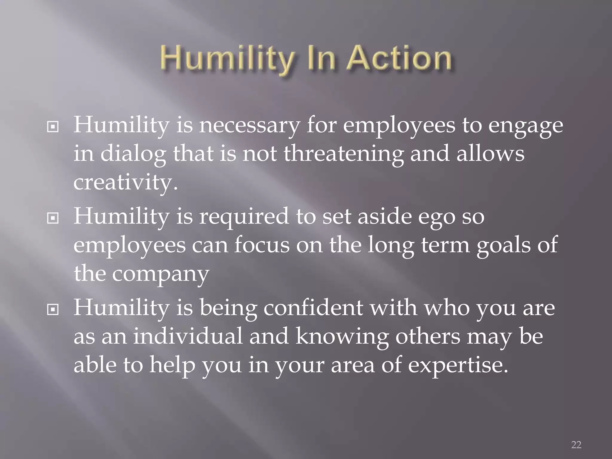 Humility presentation | PPTX