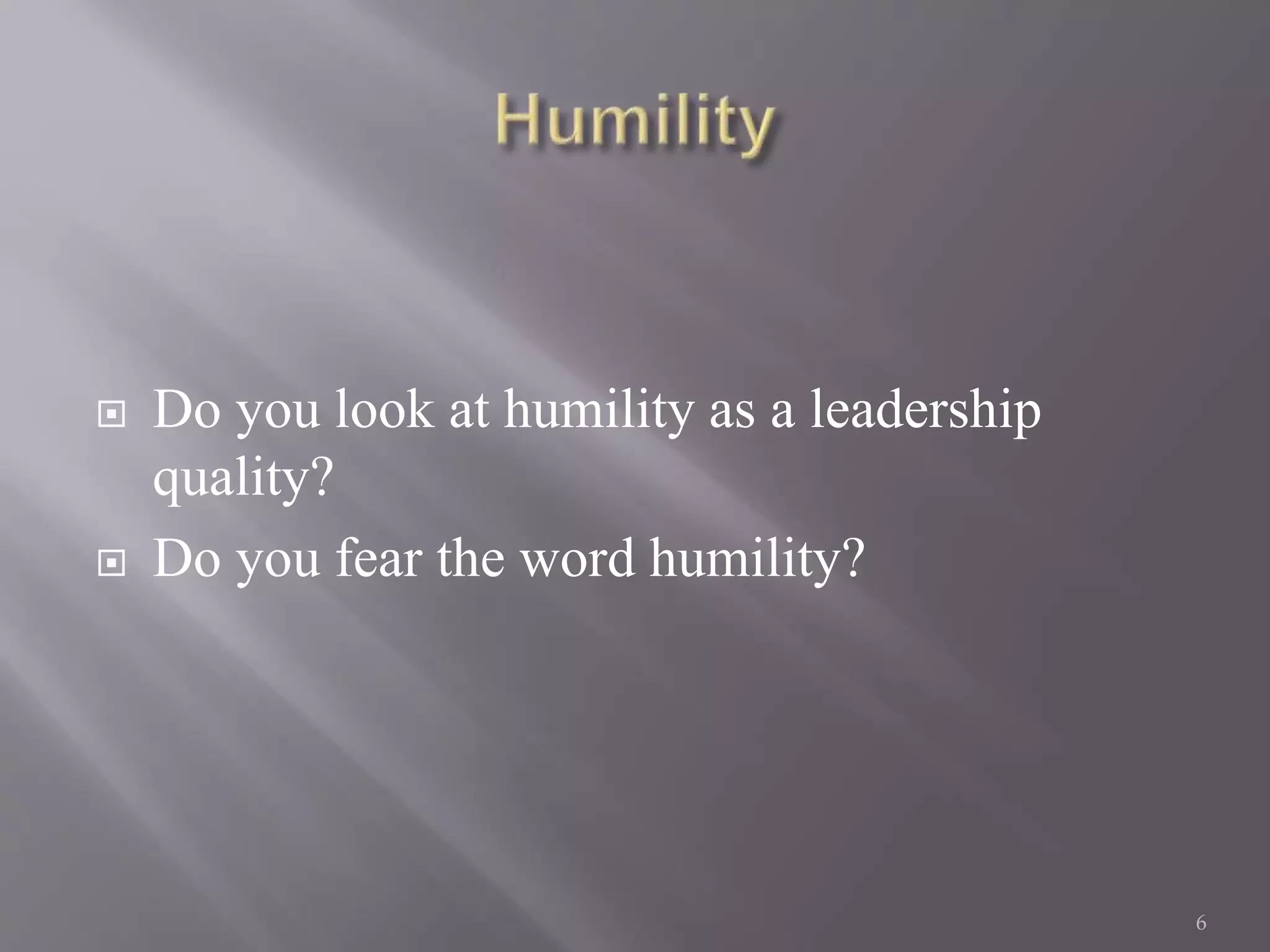 Humility presentation | PPTX
