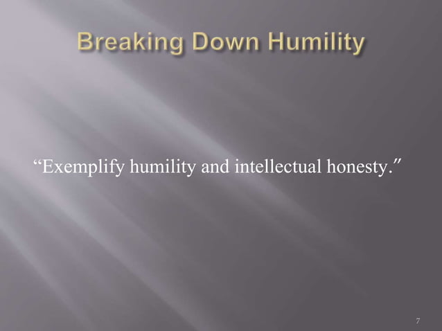 Humility presentation | PPTX