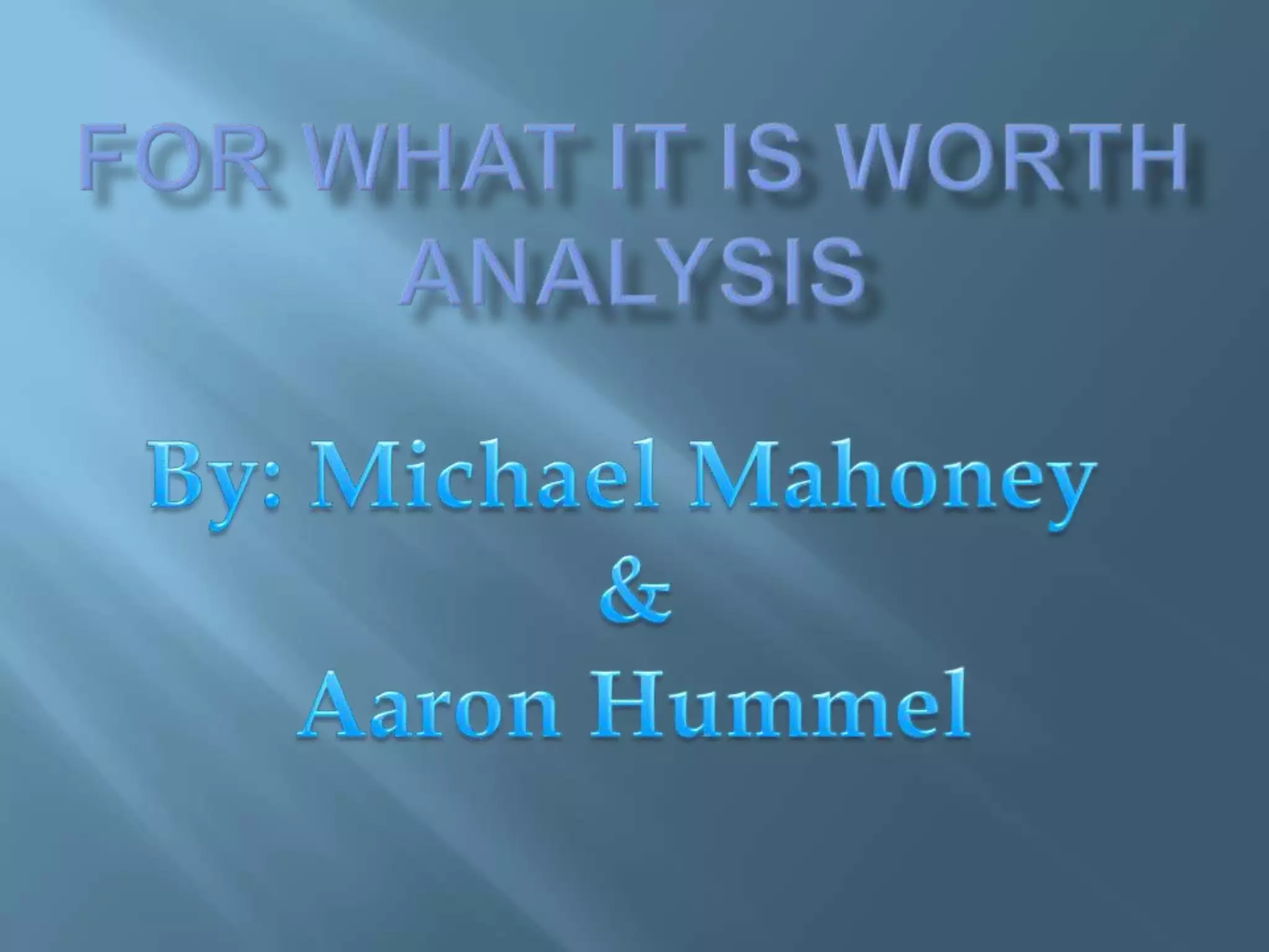 Hummel and mahoney rough draft | PPT
