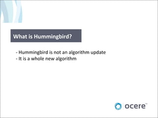 Hummingbird explained | PPT