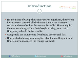 Google Hummingbird SEO Tips Update | PPT