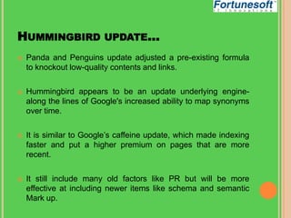 Humming bird update ppt | PPTX | Search | Internet