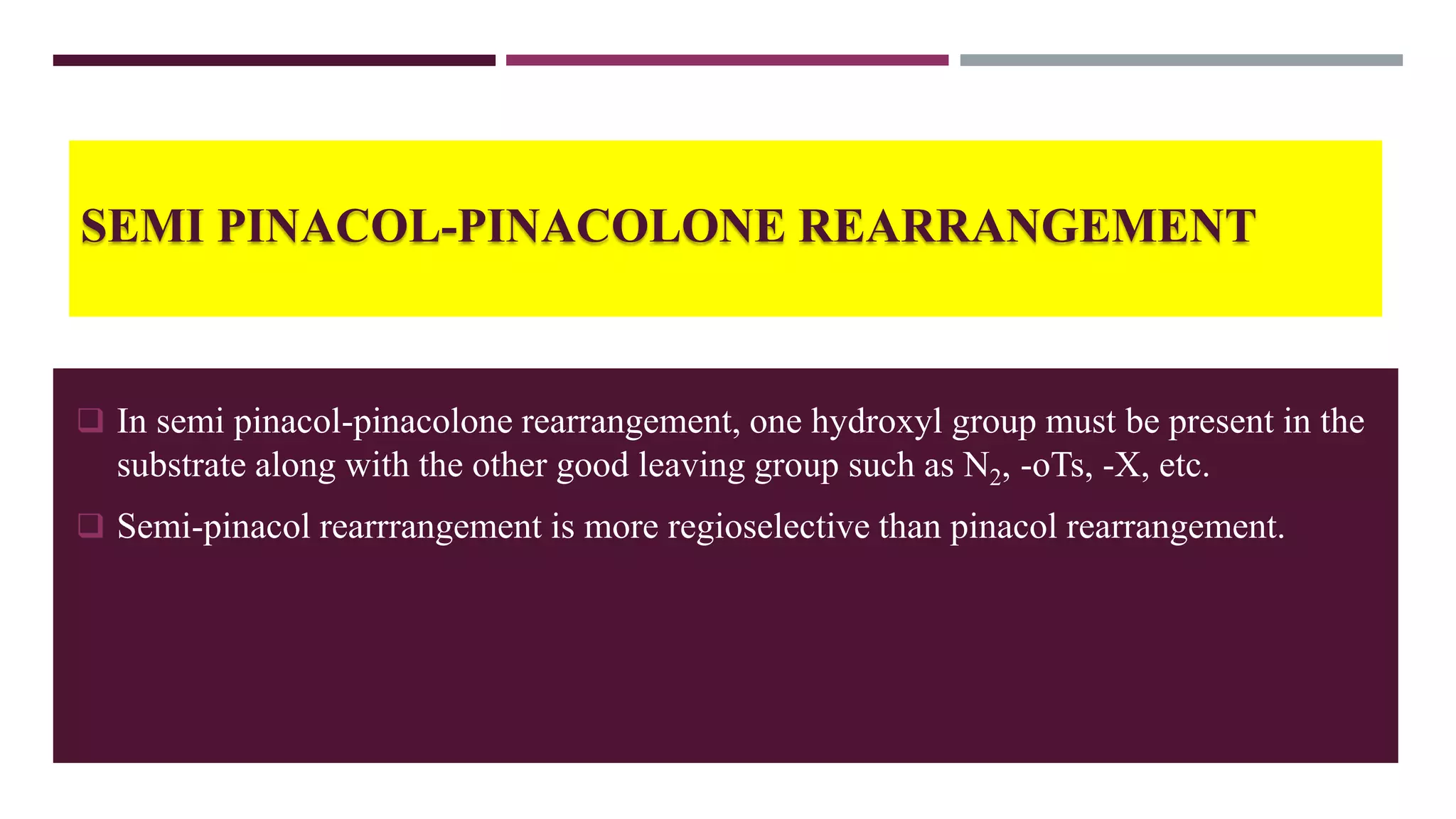 Pinacol pinacolone rearrangement ppt. | PPTX