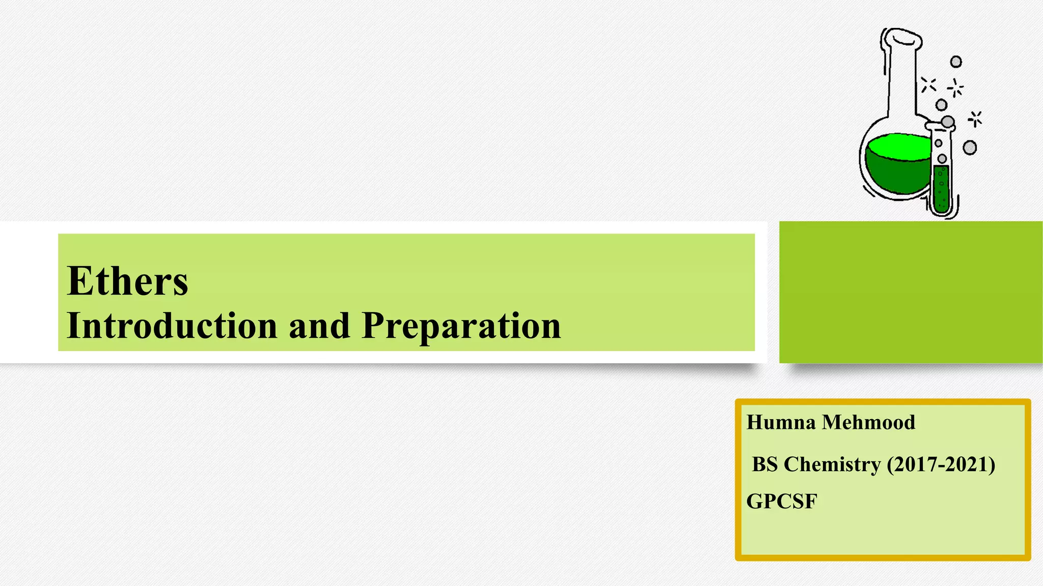 Ethers - INTRODUCTION, NOMENCLATURE, PREPARATION.PROPERTIES AND ...