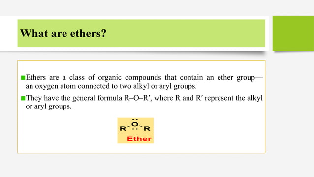 Ethers - INTRODUCTION, NOMENCLATURE, PREPARATION.PROPERTIES AND ...