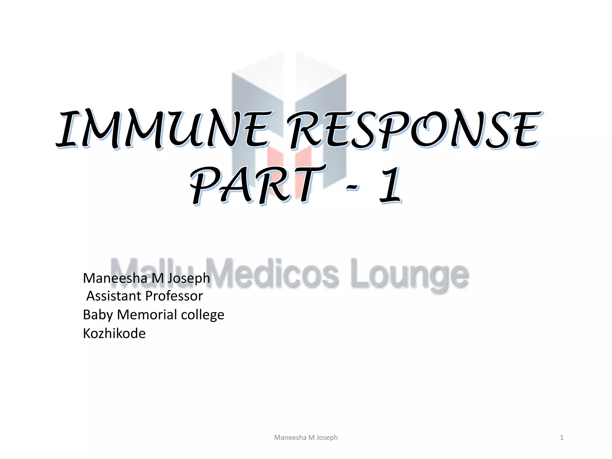 IMMUNE RESPONSE | PPT