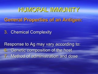 Humoral Immunity Lecture (2) | PPT