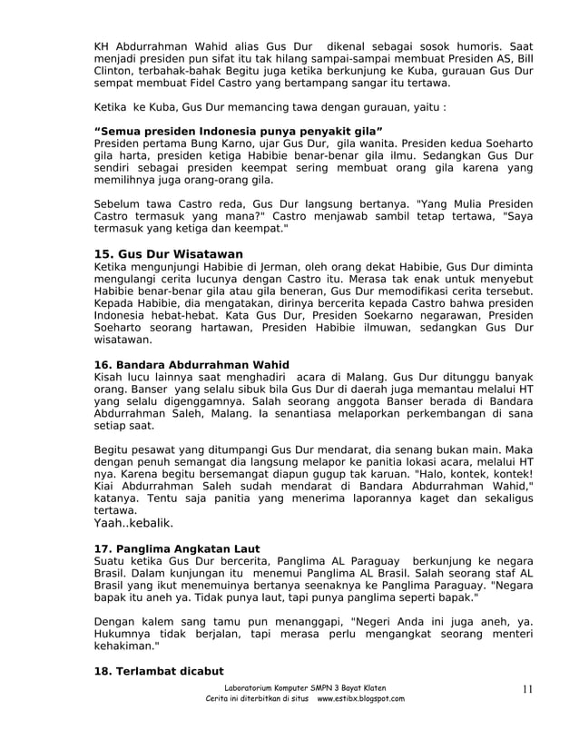 Humor gusdur lengkap | PDF